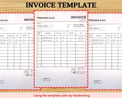 Editable Business Invoice Template Custom Printable Invoice Service