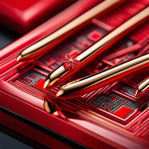 Premium Ai Image Red Rectangle Shaped Abstract Background