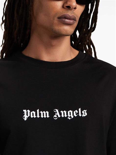 Palm Angels Logo Print Cotton T Shirt Men Pmaa089s24jer0021001