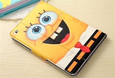 Ipad Mini 4 Spongebob Case Book Jacket Style Tablet Phone Case