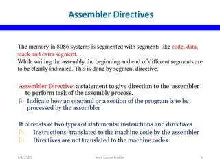 Assembly Language And Serial Monitor Operation Of Trainer Kit PPT