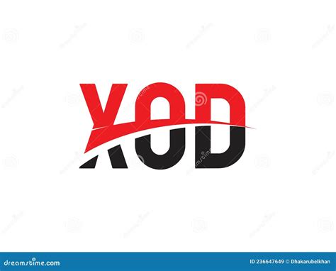 Xod Letter Initial Logo Design Vector Illustration Stock Vector