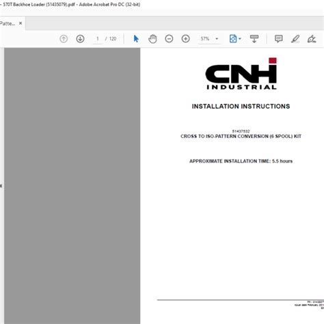 Cnh Cross To Iso Pattern Conversion 6 Spool Kit 570t Backhoe Loader