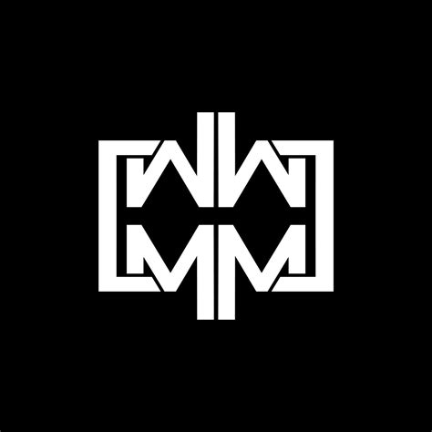 Monogram Logo Design In Rectangular Shape And Forms The Letter M