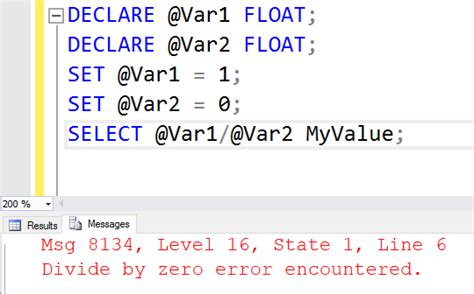SQL SERVER How To Fix Error 8134 Divide By Zero Error Encountered
