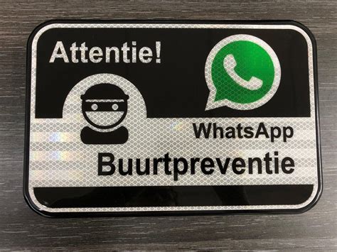 Whatsapp Buurtpreventie Bord 30x20 Cm