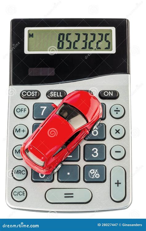 Car And Calculator Stock Image Image Of Increase Allowance 28027447