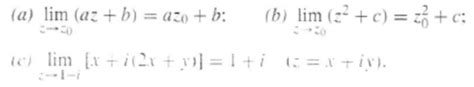 let a b and c denote complex constants then use definition 2 sec 15