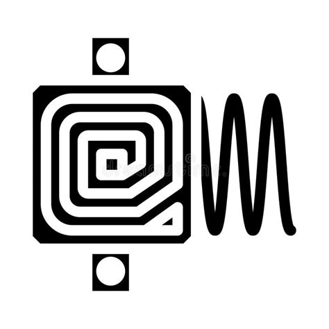 Rf Technology Electronics Glyph Icon Vector Illustration Stock Vector