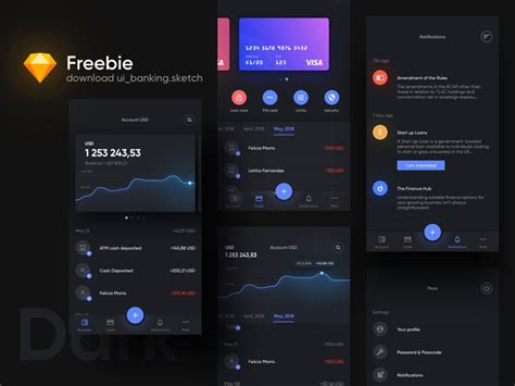 Mobile Banking Ui Freebie Download Sketch Resource Sketch Repo