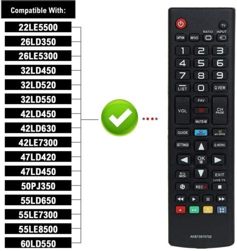 Replace Remote AKB73975702 FOR LG LED TV AKB73715601 AKB74475401