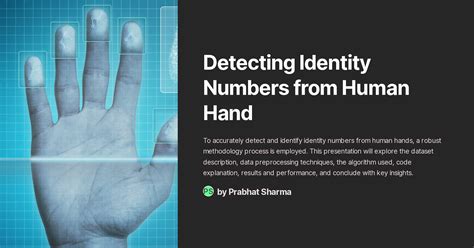 Detecting Identity Numbers From Human Hand