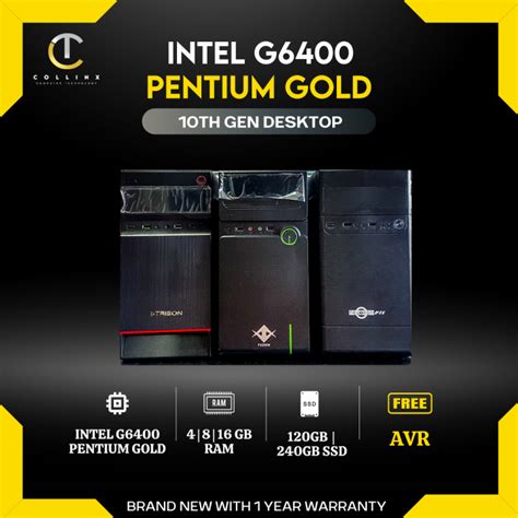 With Freebies Intel Th Gen G Pentium Gold PC Desktop Intel Graphics High Quality