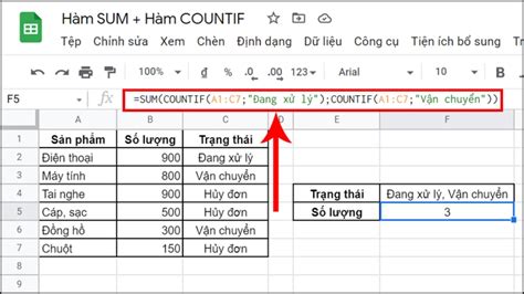 kết hợp sumif và countif đơn giản nhanh chóng hiệu quả