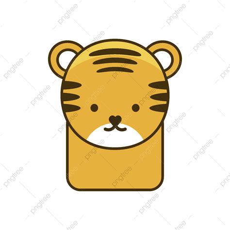 帶有平面設計的老虎表情符號矢量 虎矢 動物png 動物平面設計向量圖案素材免費下載，png，eps和ai素材下載 Pngtree