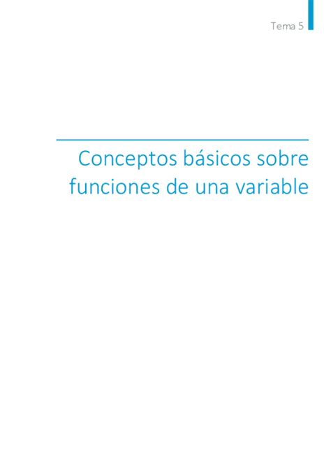 tema 5 conceptos basicos sobre funciones de una variable pdf