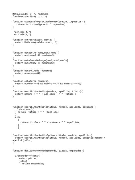 Funciones Y Listas En Javascript Pdf Postres Tarta De Queso