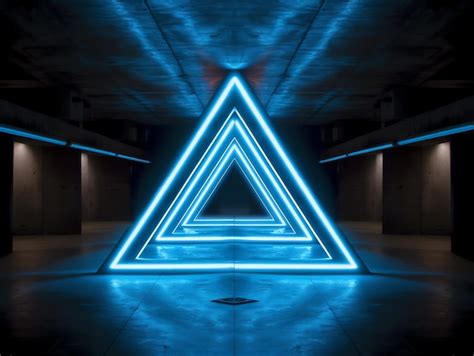 Premium Ai Image A Blue Triangle Shaped Light
