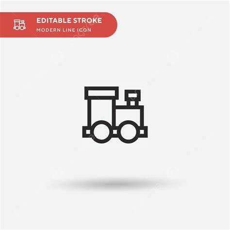 Vector Icon Of A Basic Toy Train Template For Illustration Symbol