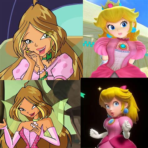 Winx Club X Mario Flora Princess Peach By Kawaiikayla19 On Deviantart