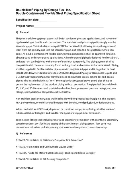 Fillable Online Specification Data Sheet Doubletrac Fax Email Print Pdffiller