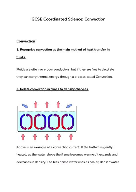 Igcse Coordinated Science Convection Edubirdie