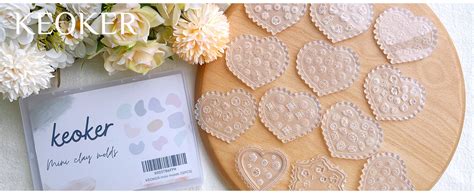 Keoker Polymer Clay Molds 12 Pcs Mini Floral Clay Molds