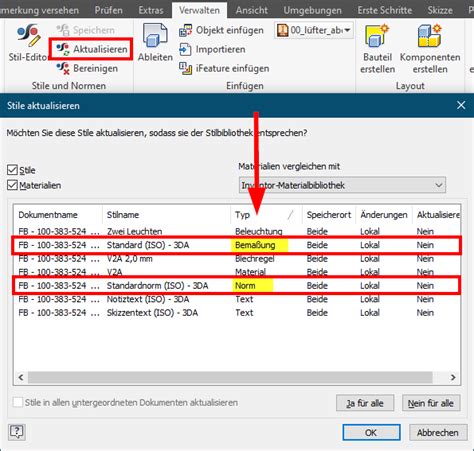 solved update all styles in ipt iam with vba autodesk community