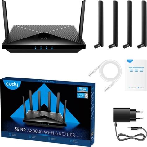 Cudy 5G Router P5 AX3000 Gigabit Dual SIM Sort Lomax