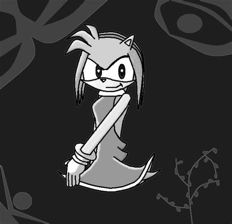Amy Rose Black And White By Sonamyfanpersonxd On Deviantart