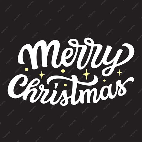 Premium Vector Merry Christmas Hand Lettering