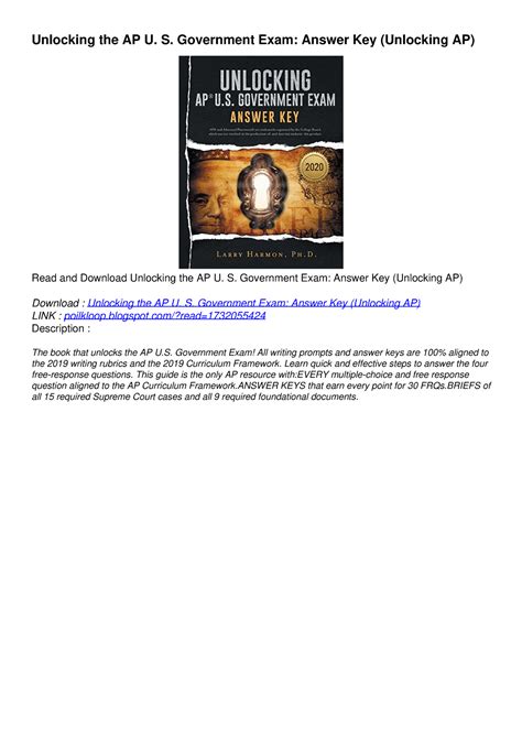 PDF READ Free Unlocking The AP U S Government Exam Answer Key Unlocki Unlocking The AP U