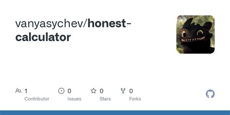 GitHub Vanyasychev Honest Calculator