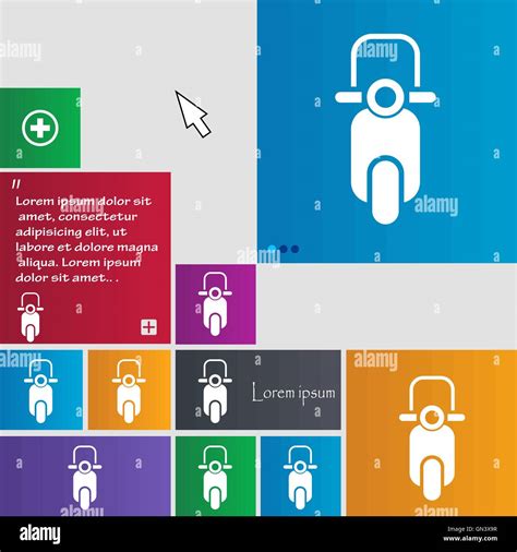 Scooter Icon Sign Buttons Modern Interface Website Buttons With Cursor Pointer Vector Stock