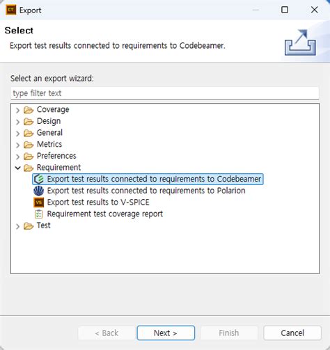 Requirement Export Test Results Connected To Requirements To