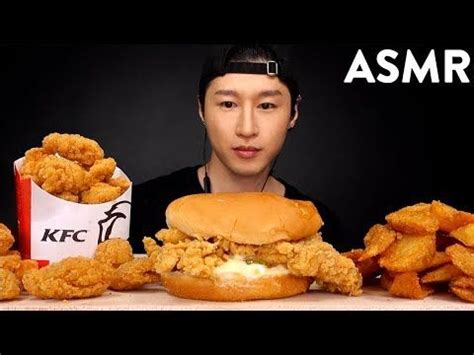 ASMR KFC Crispy Colonel Big Box Mukbang No Talking EATING SOUNDS