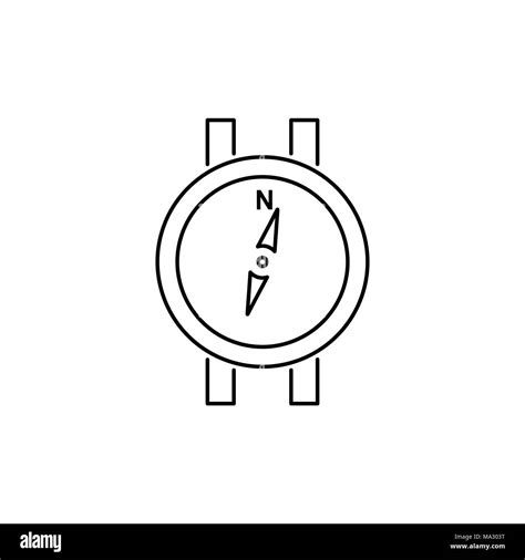 Compass Icon Simple Flat Style Symbol Illustration Stock Vector Image