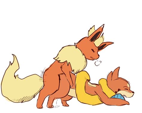 Rule 34 All Fours Doggy Style Eeveelution Eroborus Female Flareon