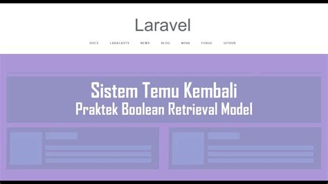 sistem temu kembali boolean retrieval model youtube