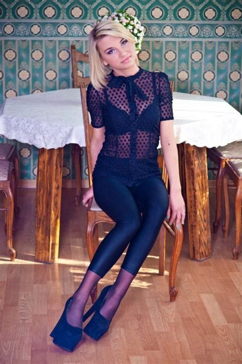 Blonde Bimbo In See Through Blouse Kar0