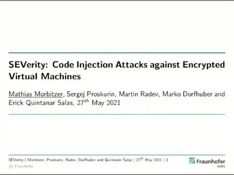 Free Video Severity Code Injection Attacks Against Encrypted Virtual