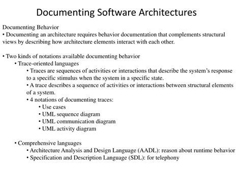 Ppt Documenting Software Architectures Powerpoint Presentation Free