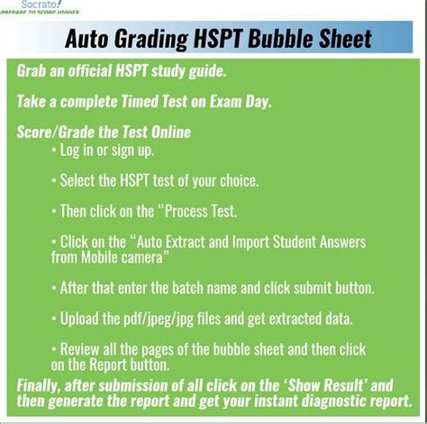 Auto Grading Hspt Bubble Sheet
