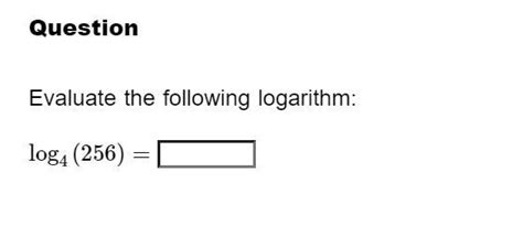 Evaluate The Logarithim