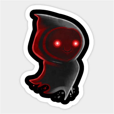 Cute Dark Kawaii Chibi Red Eyes Halloween Halloween Sticker Teepublic