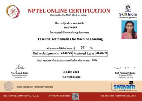 Navya Pradeep On Linkedin Machinelearning Nptel Continuouslearning