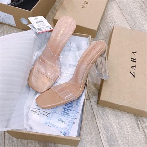 Dép cao gót quai trong gót trong p cực chảnh kèm ảnh thật cuối Shopee Việt Nam