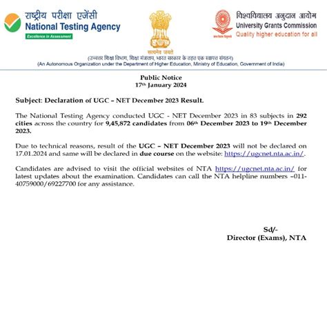 UGC NET Result Out Scorecard Cut Off Final Answer Key Direct Link Ugcnet Nta Ac In