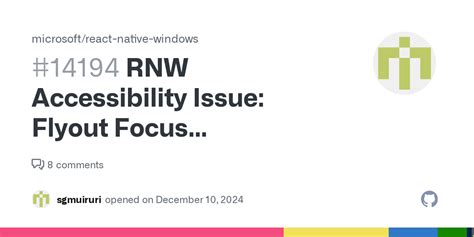 Rnw Accessibility Issue Flyout Focus Management Affecting Windows