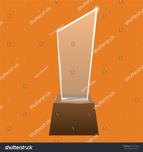 Empty Realistic Glass Trophy Awards Vector Stock Vector Royalty Free